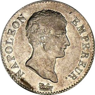 French Silver 2 Francs "Napoleon I" 1804-1807 KM# 658.12 | coinscatalog.NET