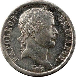 French Silver 2 Francs "Napoleon I" 1807-1808 KM# 684.1 | coinscatalog.NET