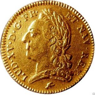 French Gold 2 Louis D'or "Louis XV" 1772-1774 KM# 557.2 | coinscatalog.NET