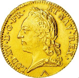 French Gold 2 Louis D'or "Louis XV" 1771-1774 KM# 557.8 | coinscatalog.NET