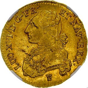French Gold 2 Louis D'or "Louis XVI" 1775-1781 KM# 575.7 | coinscatalog.NET