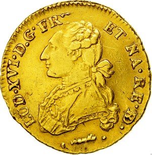 French Gold 2 Louis D'or "Louis XVI" 1777-1782 KM# 577 | coinscatalog.NET