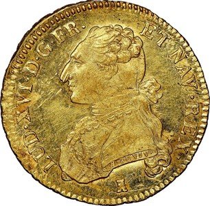 French Gold 2 Louis D'or "Louis XVI" 1775-1784 KM# 575.13 ...