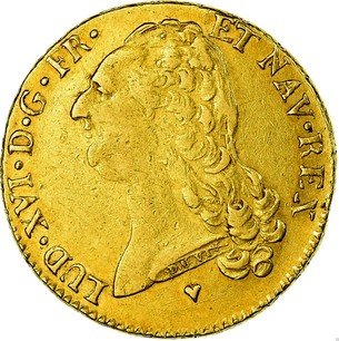 French Gold 2 Louis D'or "Louis XVI" 1786-1792 KM# 592.4 | coinscatalog.NET