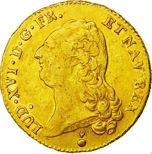 French Gold 2 Louis D'or "Louis XVI" 1786-1791 KM# 592.2 | coinscatalog.NET