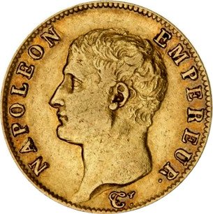 French Gold 20 Francs "Napoleon I" 1804-1806 KM# 663.1 | coinscatalog.NET