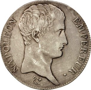 French Silver 5 Francs "Napoleon I" 1806-1807 KM# 673.10 | coinscatalog.NET