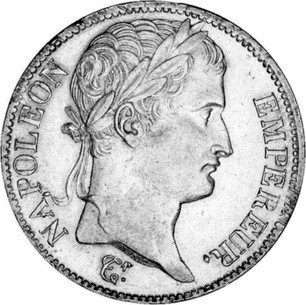 French Silver 5 Francs "Napoleon I" 1808 KM# 686.10 | coinscatalog.NET