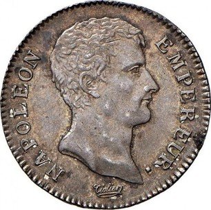 French Silver Franc "Napoleon I" 1806 KM# 672.1 | coinscatalog.NET