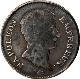 French Silver Franc "Napoleon I" 1806-1807 KM# 672.6 | coinscatalog.NET