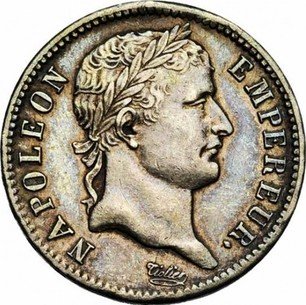 French Silver Franc "Napoleon I" 1807-1808 KM# 682.1 | coinscatalog.NET