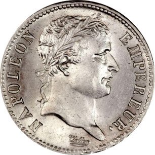 French Silver Franc "Napoleon I" 1812-1813 KM# 692.17 | coinscatalog.NET