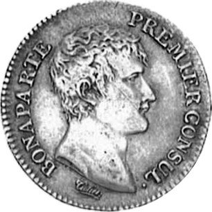 French Silver Franc "Napoleon I" 1803-1806 KM# 656.9 | coinscatalog.NET
