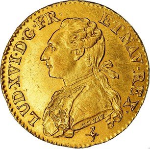 French Gold Louis D'or "Louis XVI" 1774 KM# 565 | coinscatalog.NET