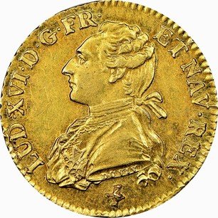 French Gold Louis D'or "Louis XVI" 1774-1784 KM# 567.1 | coinscatalog.NET