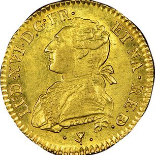 French Gold Louis D'or "Louis XVI" 1775-1777 KM# 574 | coinscatalog.NET