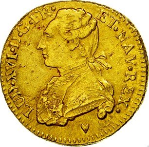 French Gold Louis D'or "Louis XVI" 1775-1784 KM# 567.16 | coinscatalog.NET