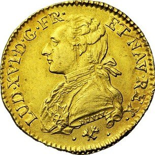 French Gold Louis D'or "Louis XVI" 1775-1777 KM# 567.8 | coinscatalog.NET