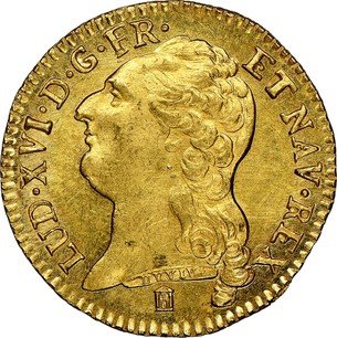 French Gold Louis D'or "Louis XVI" 1785-1789 KM# 591.8 | coinscatalog.NET
