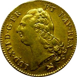 French Gold Louis D'or "Louis XVI" 1786-1790 KM# 591.3 | coinscatalog.NET