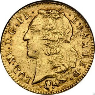 French Gold Louis D'or "Louis XV" 1740-1770 KM# 514 | coinscatalog.NET