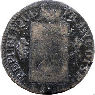 French Bronze Sol "First Republic. Montpellier" 1793-1794 KM# 620.7 ...