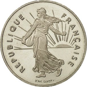 French Nickel 1/2 Franc "The Sower" 1991-2001 KM# 931.2 | coinscatalog.NET