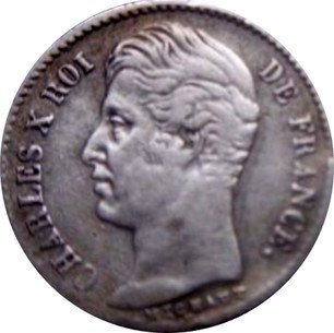 French Silver 1/4 Franc "Charles X" 1826-1829 KM# 722.9 | coinscatalog.NET