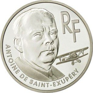 French Silver 10 Francs "Antoine de Saint-Exupery" 2000 KM# 1263 ...