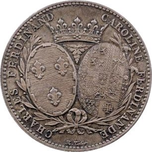 French Silver 2 Francs "Duke and Duchess de Berry Visit to Paris Mint ...