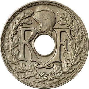 French Nickel-Bronze 5 Centimes "Phrygian Cap" 1938-1939 KM# 875a ...