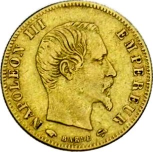 French 1/20 Oz Gold 5 Francs "Napoleon III" 1855-1860 KM# 787.1 ...