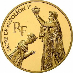 French 5 Oz Gold 500 Francs "Bicentennial of the Louvre. Coronation of ...