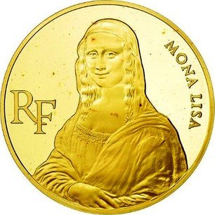 French 1 Oz Gold 500 Francs "Bicentennial of the Louvre. Mona Lisa ...