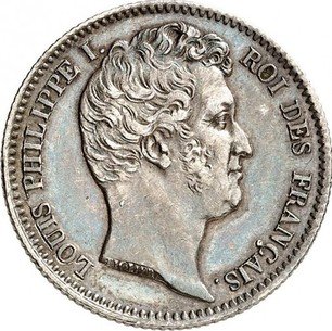 French Silver Franc "Louis Philippe I" 1831 KM# 742.1 | coinscatalog.NET