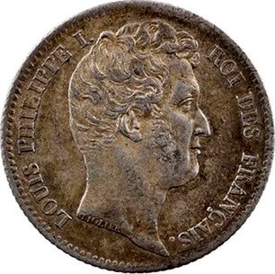 French Silver Franc "Louis Philippe I" 1831 KM# 742.4 | coinscatalog.NET