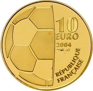 French 1/4 Oz Gold 10 Euro "100th Anniversary of FIFA" 2004 KM# 1375 ...