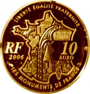 French 1/4 Oz Gold 10 Euro "Dome des Invalides" 2006 KM# 2054 ...