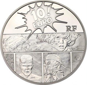 French Silver 10 Euro "Comic Strip Heroes - XIII" 2011 KM# 1835 ...