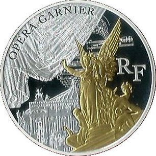 French Silver 10 Euro "Opera Garnier" 2016 KM# 2288 | coinscatalog.NET