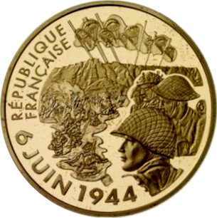 French 1/2 Oz Gold 20 Euro "60th Anniversary of the Normandy Invasion ...