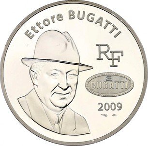 French Silver 20 Euro "100th Anniversary of Bugatti" 2009 KM# 1607 ...