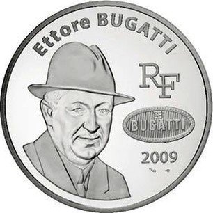 French 5 Oz Silver 50 Euro "Ettore Bugatti" 2009 KM# 1608 ...