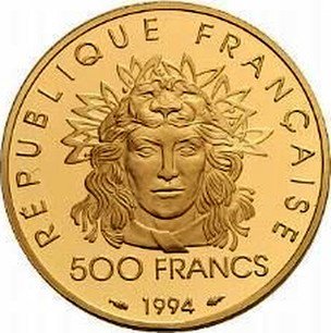 French 1/2 Oz Gold 500 Francs "100th Anniversary of Paris Olympics ...