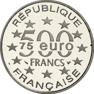 French Platinum 500 Francs-75 Euro "St. Stephen's Cathedral in Vienna ...