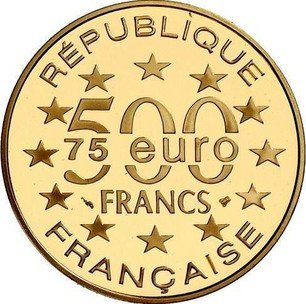 French 1/2 Oz Gold 500 Francs-75 Euro "Ireland. Rock of Cashel" 1997 KM ...