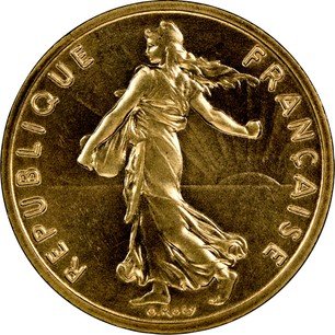 French Gold 1/2 Franc Modern Republic 1983 KM# P768 | coinscatalog.NET