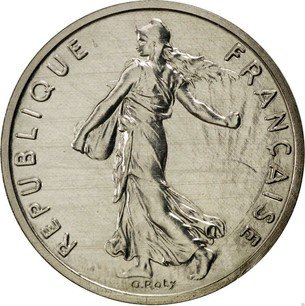 French Nickel 1/2 Franc "Piedfort" 1985 | coinscatalog.NET