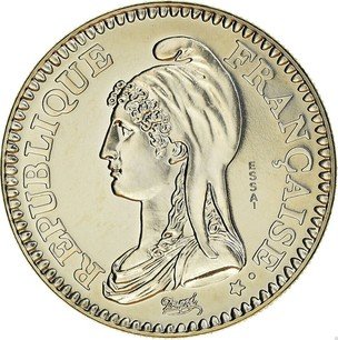 French Nickel 1 Franc "200th Anniversary of the First French Republic ...