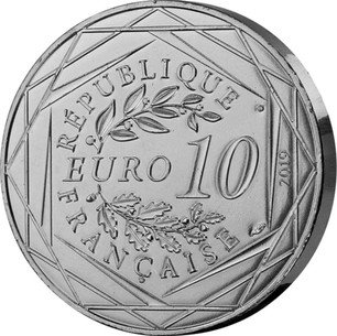 French Billon 10 Euro "Coin of History. Gros of Clement VI" 2019 KM ...